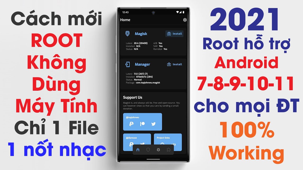 Chia sẻ cách ROOT mọi điện thoại Android 7,8,9,10,11... 100% thành công ...