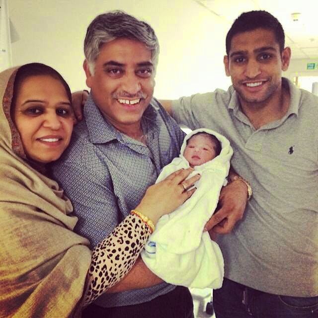 Boxer Amir Khan Become Father | Amir Khan With His Baby Lamyasa Khan ...
