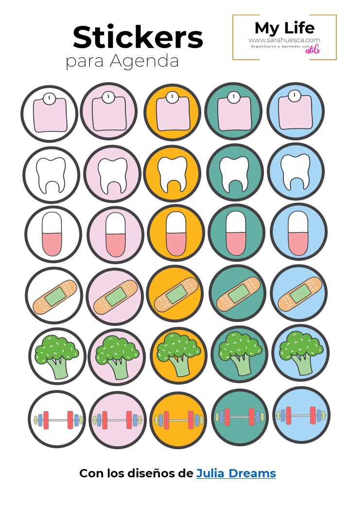 STICKERS PARA AGENDA DESCARGA GRATIS