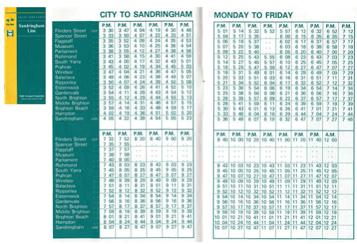 Melbourne on Transit: Timetable Tuesday #88: The train line with the ...