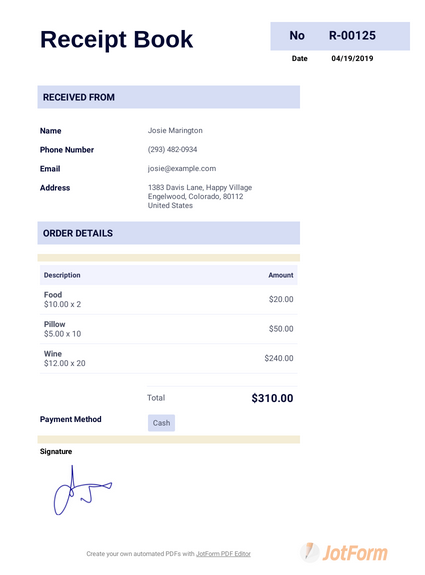 How To Fill Out Receipt Book - Invoice Template