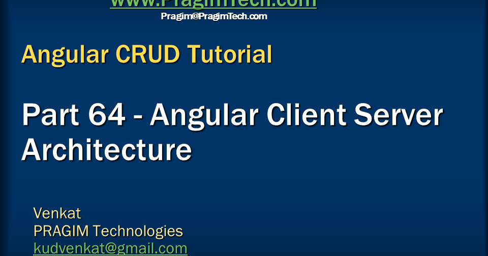 Sql Server Net And C Video Tutorial Angular Client Server Architecture Slides