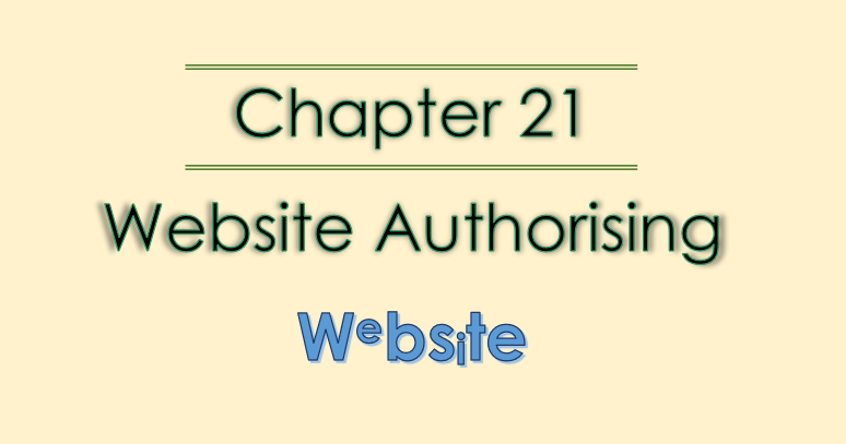 Chapter 21 - Web Authoring