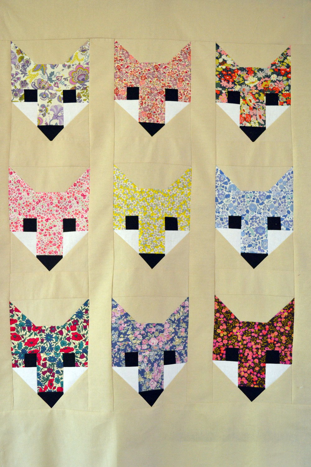 gemini stitches: Liberty Fancy Fox quilt