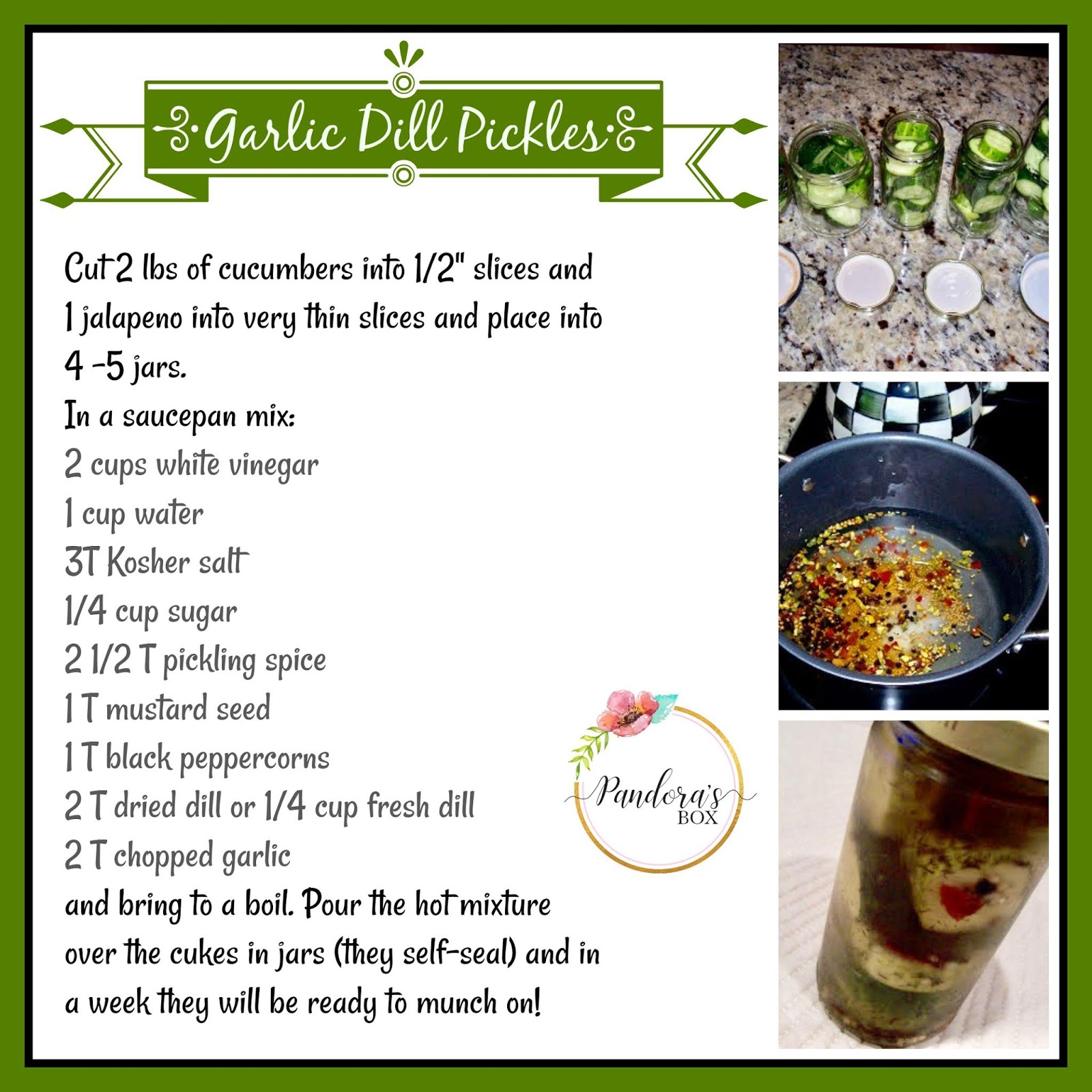 Recipes - Pandora's Box