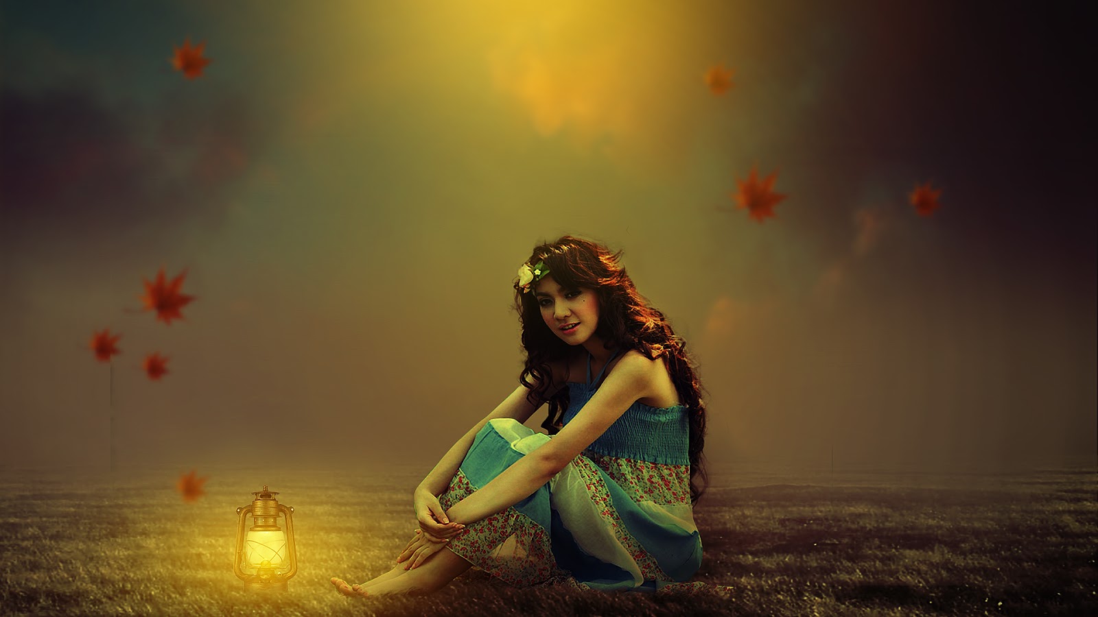 GIRL WITH LANTERN PHOTOSHOP PHOTO MANIPULATION | DESIGN WITH PRASHANT - DESIGN WITH PRASHANT