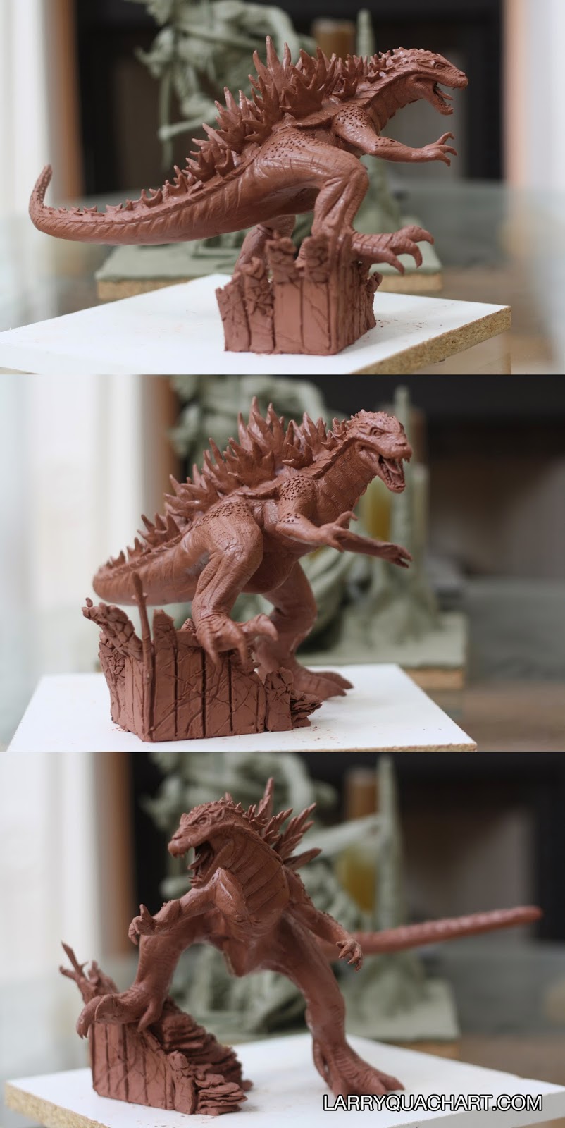 Hi! I'd just like to share my my sculpture of Godzilla that I finally ...
