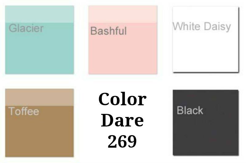 Color My Heart Color Dare: Color Dare #269 - Glacier, Bashful, White ...