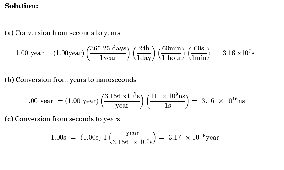 41. a) How many seconds are there in 1.00 year? (b) How many ...