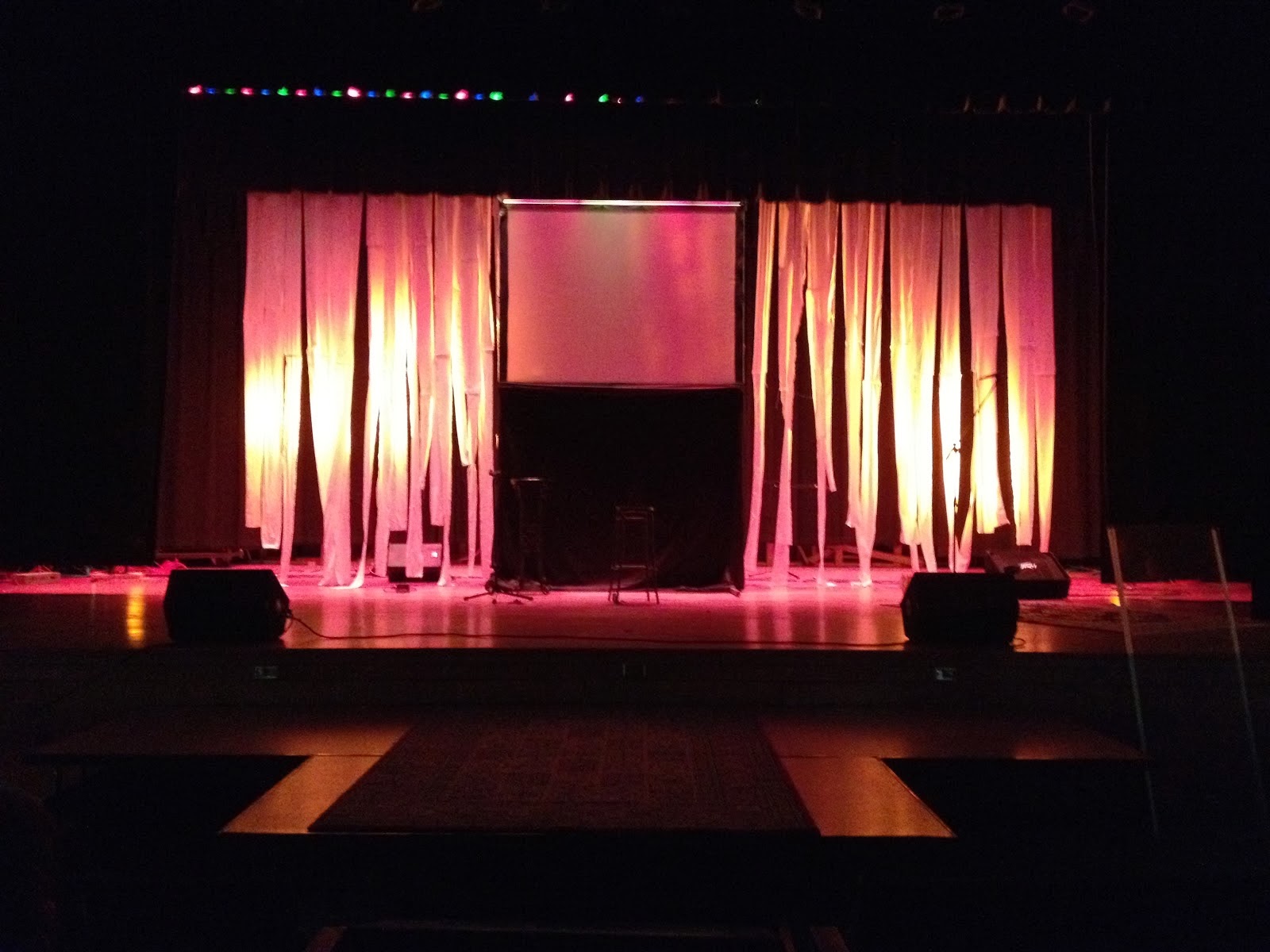 Adventures in Stage Design: Accelerate Stage Design - White fabric strips