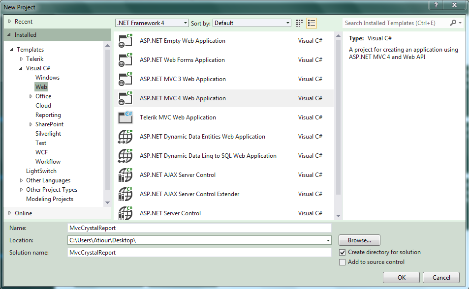 ASP.NET MVC razor SAP Crystal report