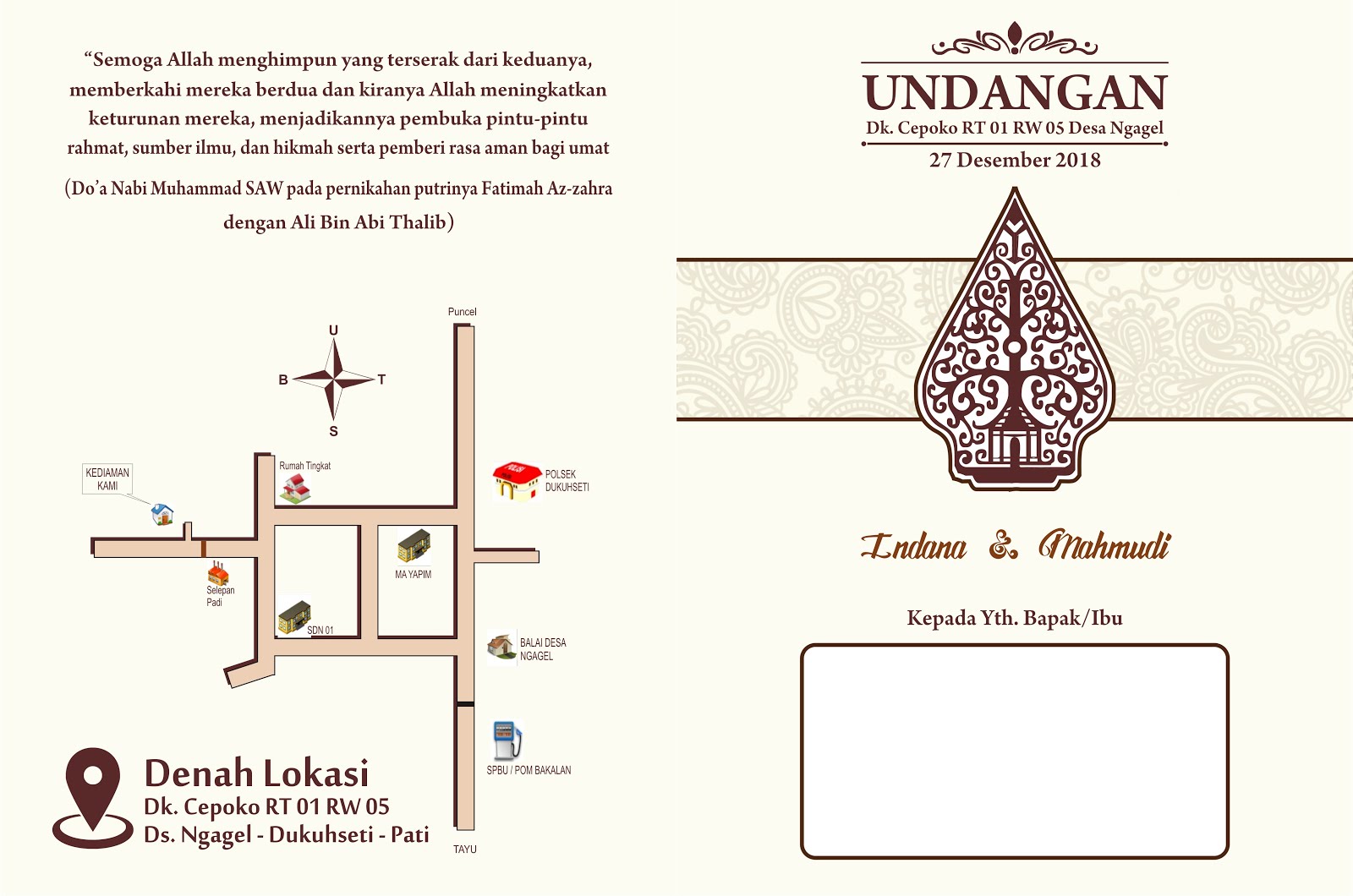 Undangan Full Color Simple dan Elegan Untuk Pernikahan - Design Banner ...