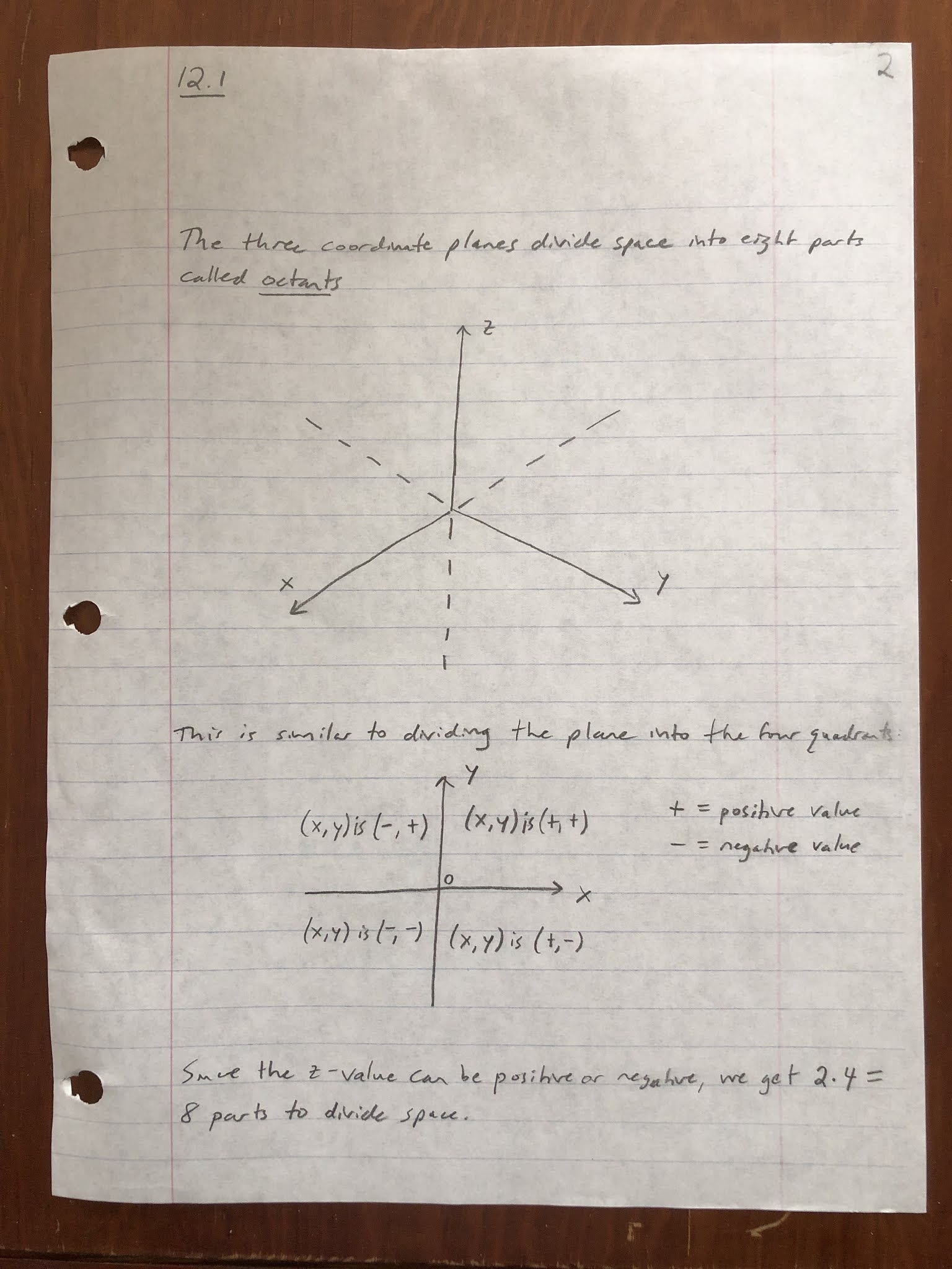 Professor Frank’s Math Blog: Three-Dimensional Coordinate System