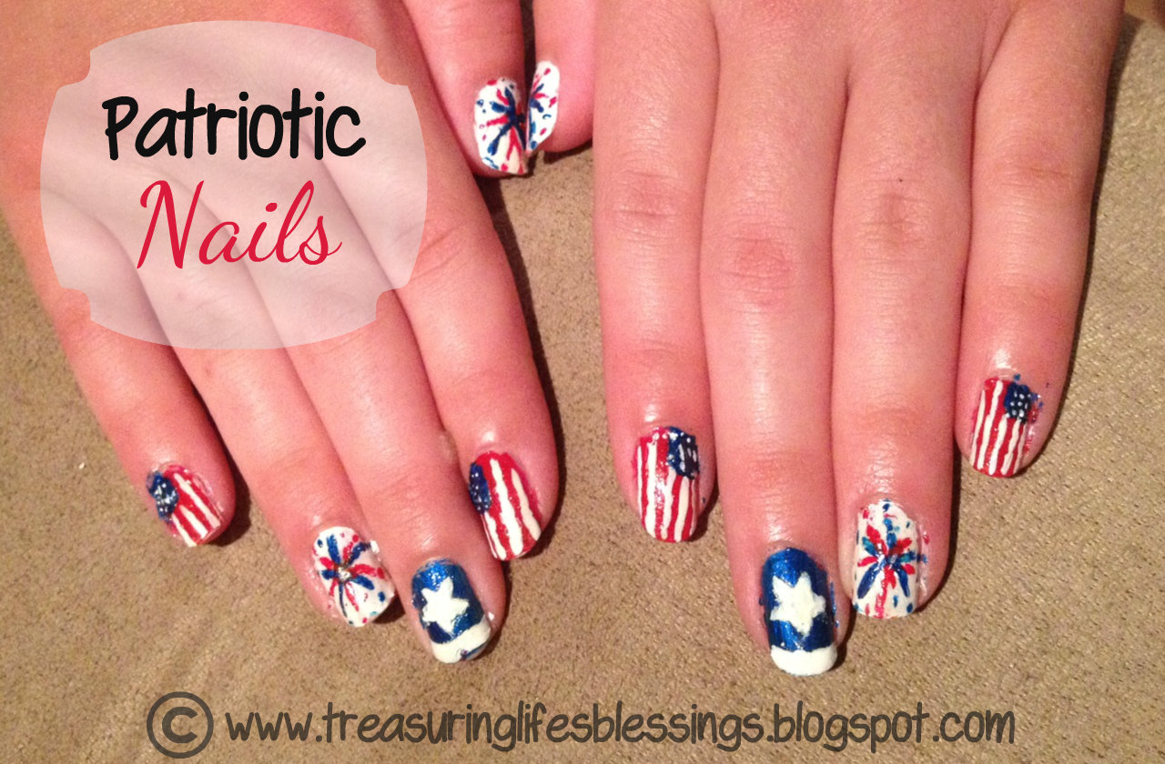 Patriotic Nails - Treasuring Life's Blessings