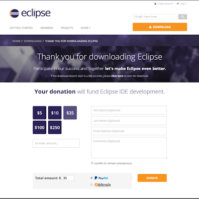 Fail Setting: 이클립스(eclipse) 설치하기. (Eclipse Java EE IDE for Web Developers.)