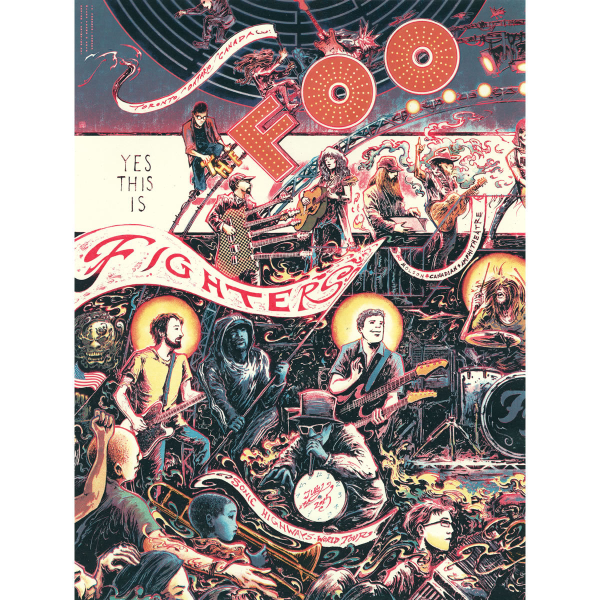 INSIDE THE ROCK POSTER FRAME BLOG: Miles Tsang Foo Fighters Toronto ...