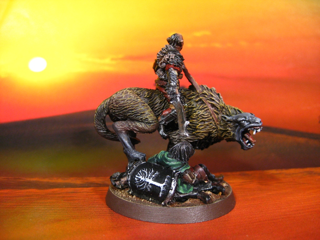 Biblicrafts: GW, Lord Of The Rings "Gothmog On Warg" 28mm Finished & WIP