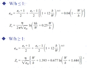 Design equations of Rectangular Microstrip Patch Antenna