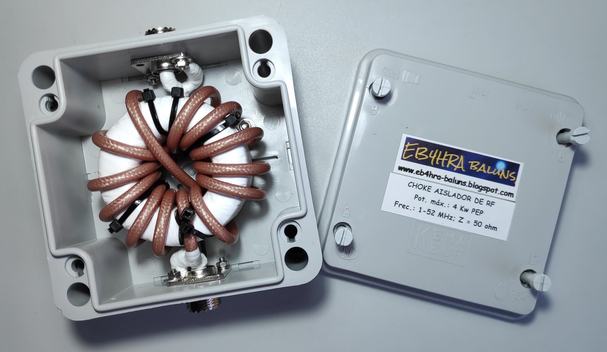 EB4HRA BALUNS: CHOKE AISLADOR DE RF DE BANDA ANCHA
