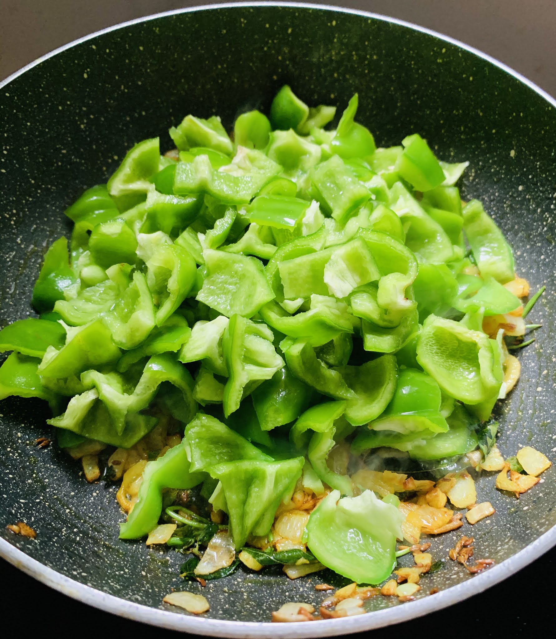 Capsicum Fry/Green Bell Pepper Fry