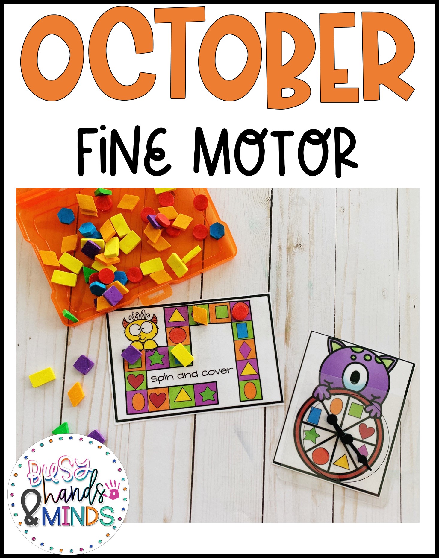 October Fine Motor Task Boxes for Preschool | Busy Hands and Minds