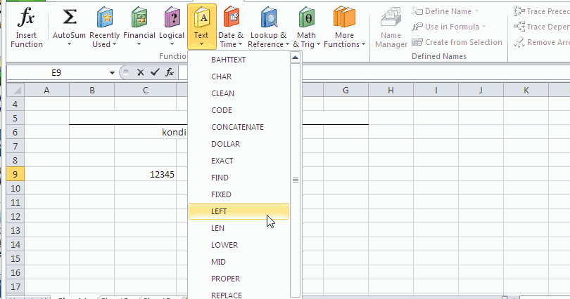 Belajar EXCEL Mudah memahami Formulas Text ( Rumus text berikut Praktek )