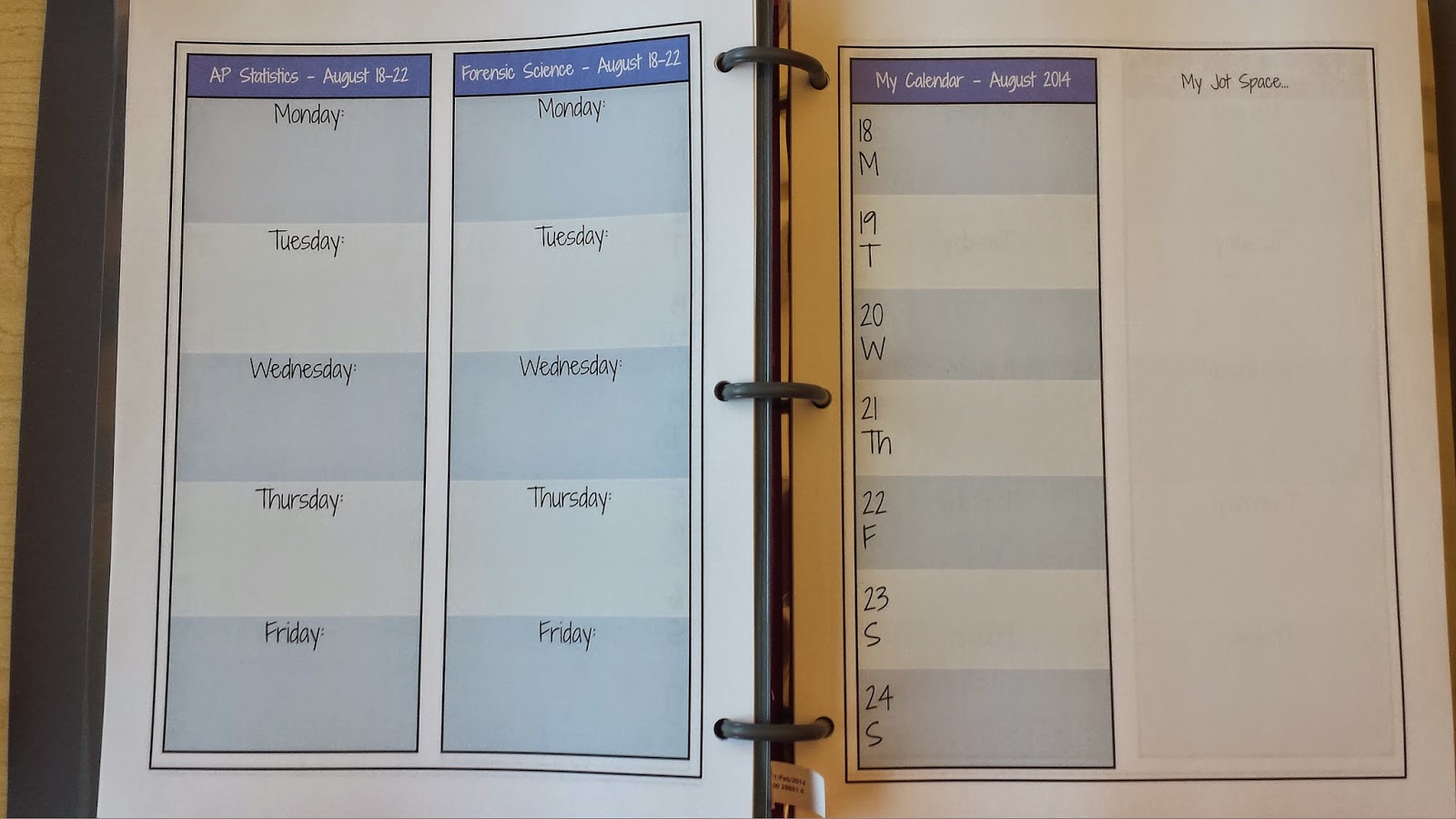 Teaching Statistics: Teacher Binder for 2014-15