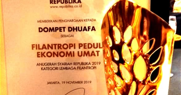 Dompet Dhuafa Raih Filantropi Peduli Ekonomi Umat ~ Duta Nusantara Merdeka