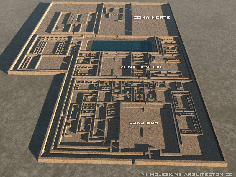 Mi Moleskine Arquitectónico: CHAN CHAN: EL PALACIO CENTRAL (TSCHUDI)