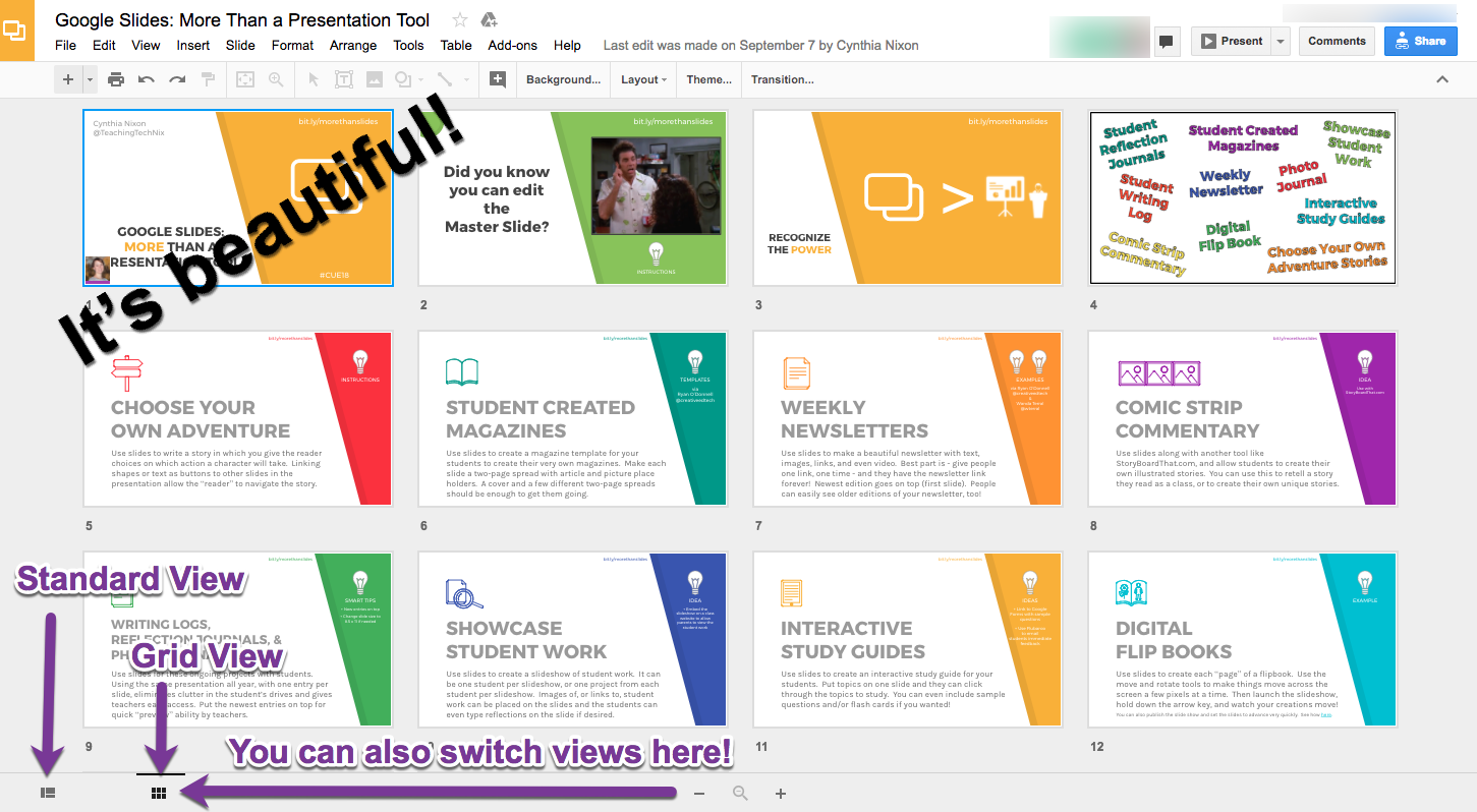 TeachingTechNix: Google Slides: Grid View