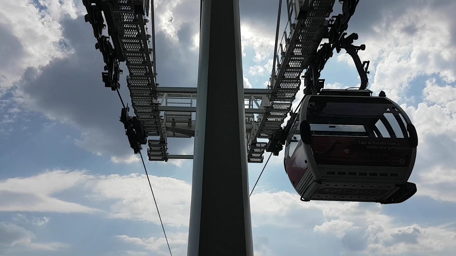 LONDON CABLE CAR CROSSING THE RIVER THAMES EMIRATES AIRLINE GREENWICH ...
