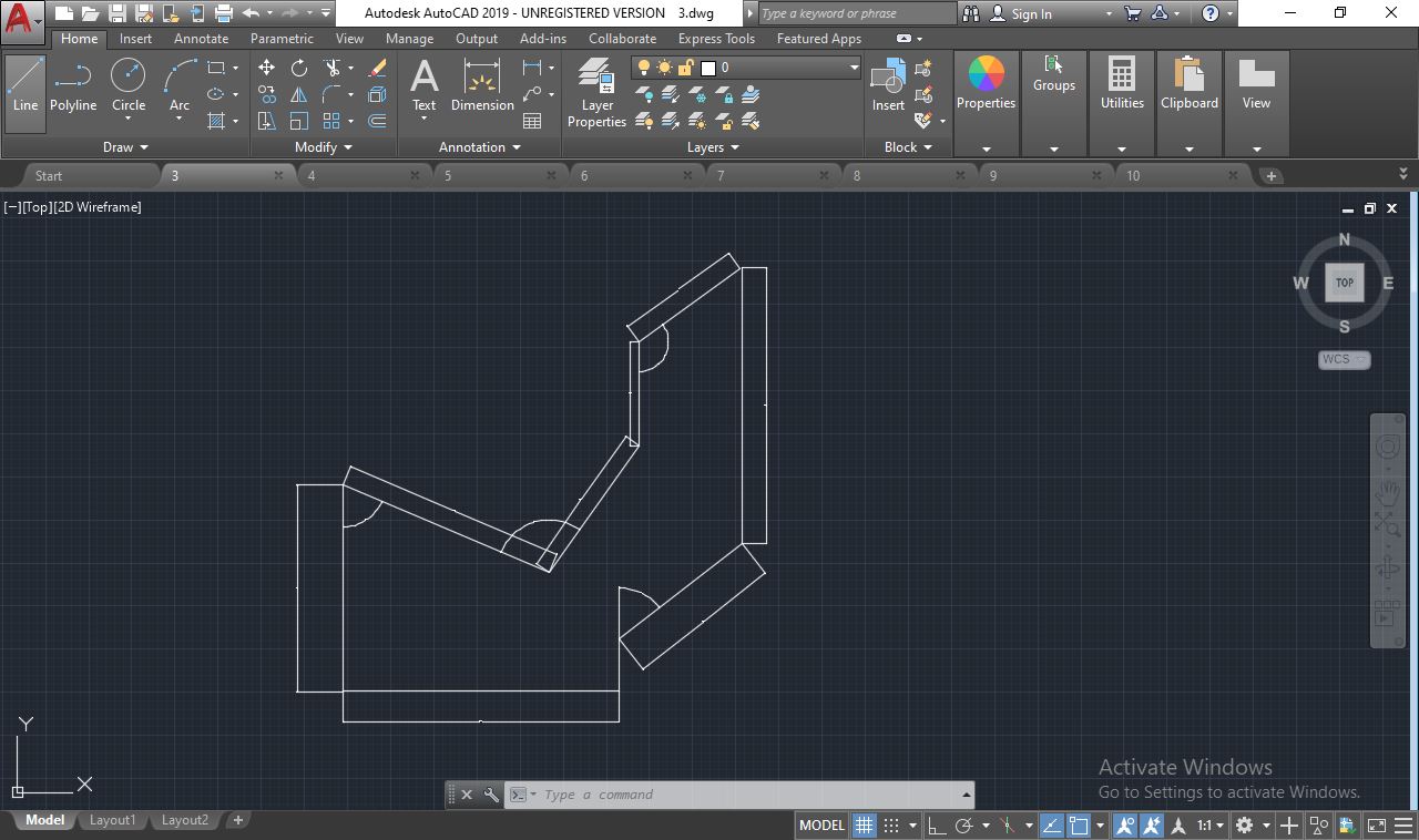 AutoCAD exercise 1