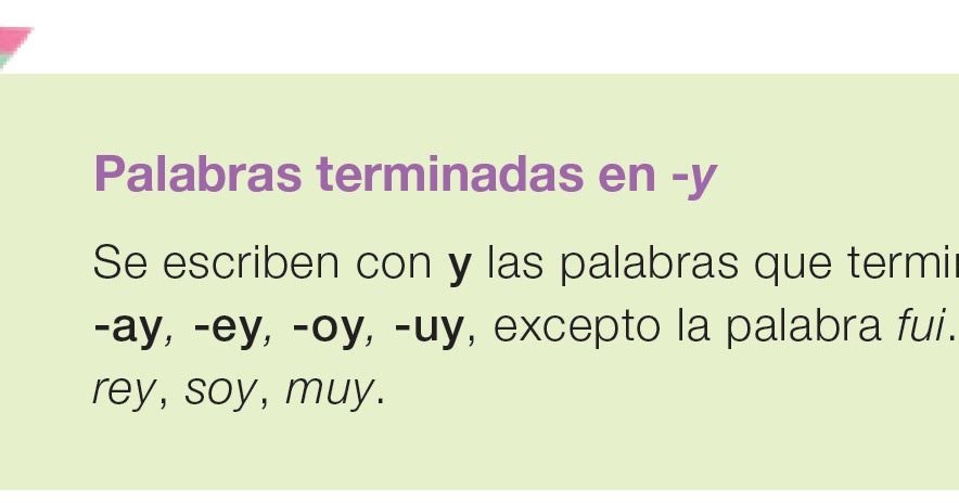 LE RAYON VERT: Ortografía. La Y final