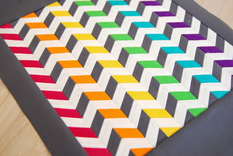 easypatchwork with Karen Ackva: mystic rainbow chevron pattern