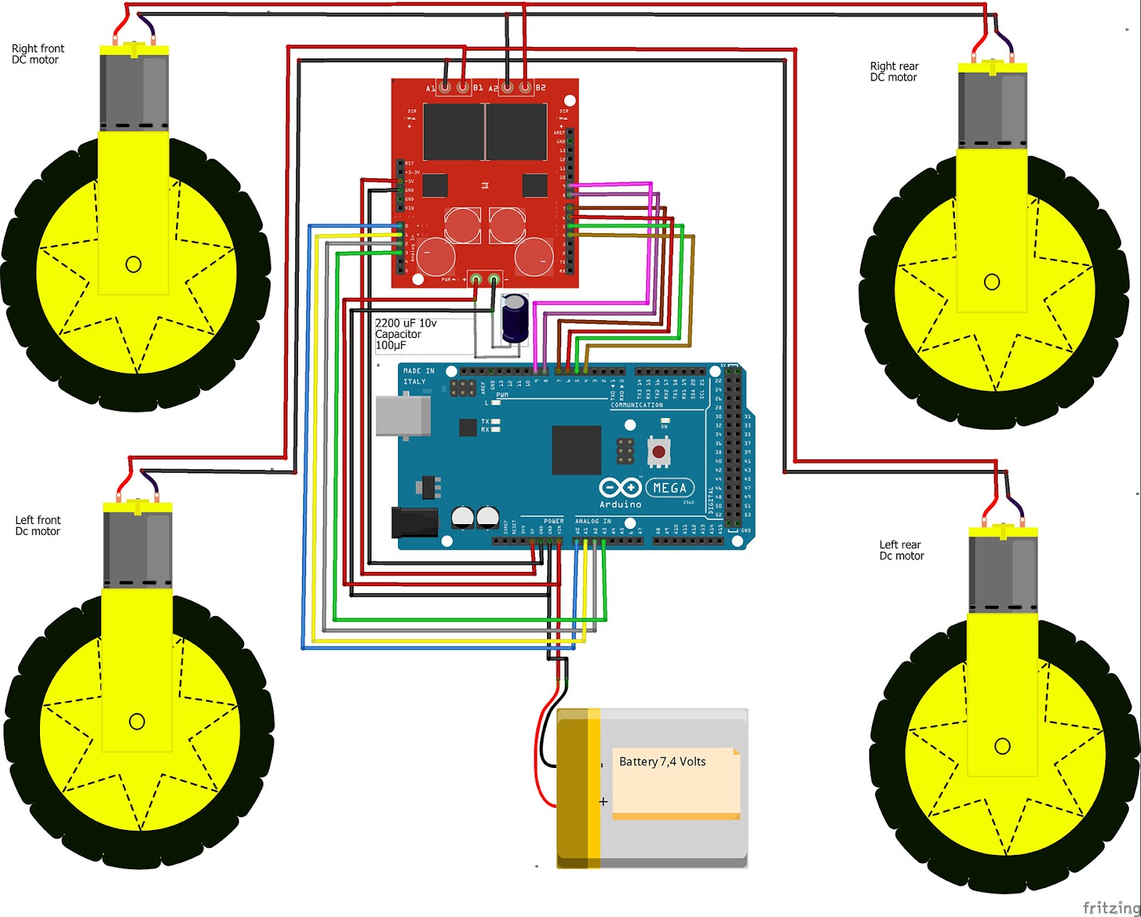 Andromina robot V.2.0: Driver VNH2SP30 y Arduino. Tutorial de como ...