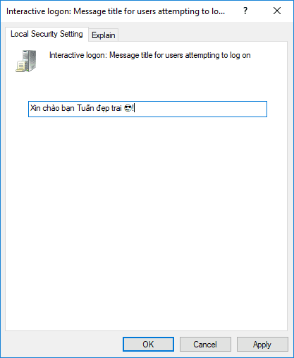 Tạo màn hình thông báo trong Windows 10 khi đăng xuất hoặc đăng nhập ...
