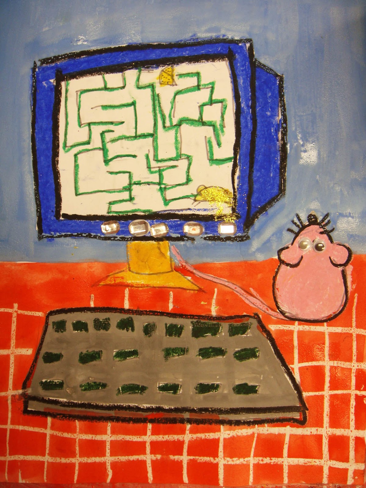 Kids' Art: Computer & mouse