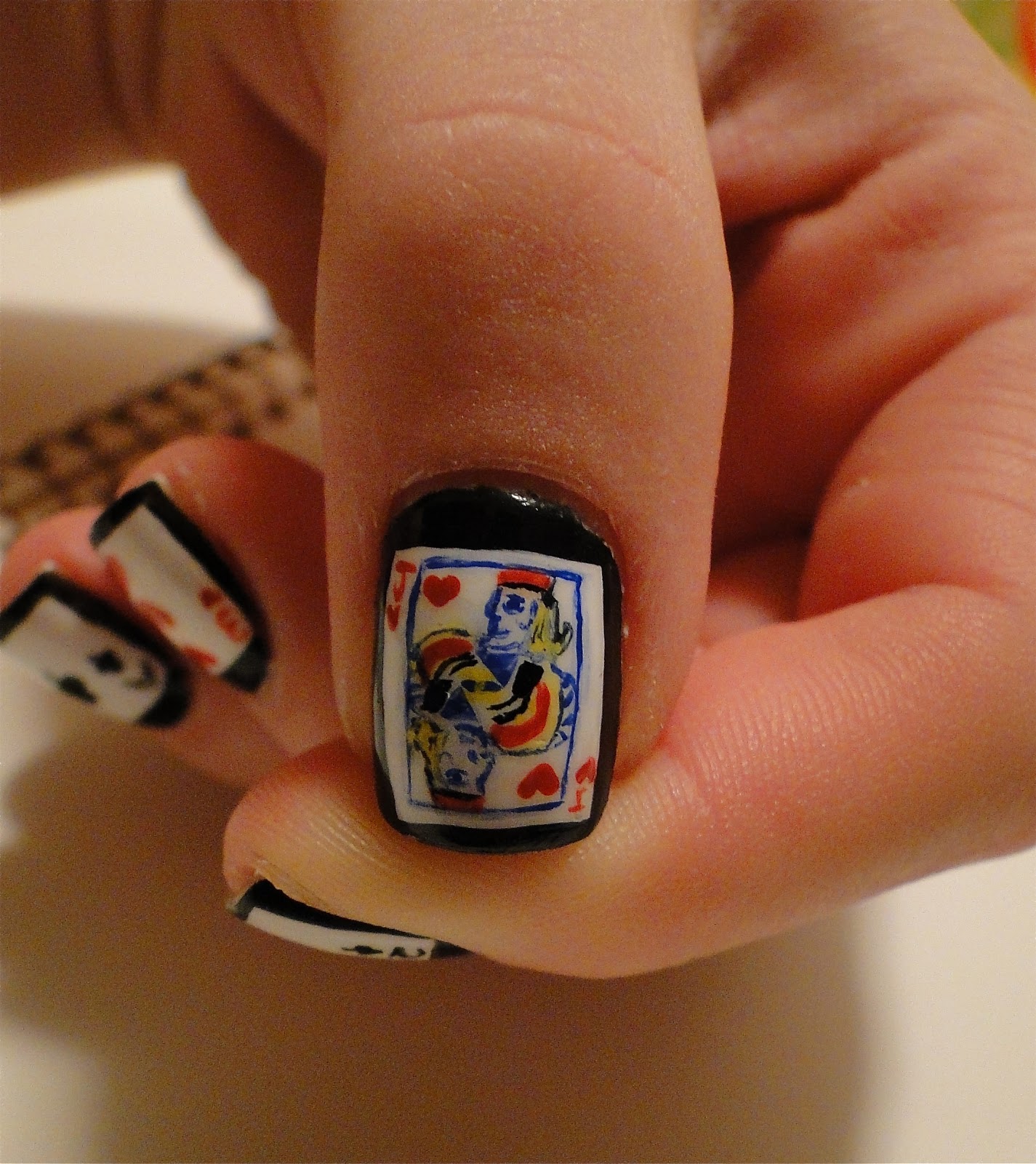 WeeklyWackyNails: Deck of Cards Nail Art #2