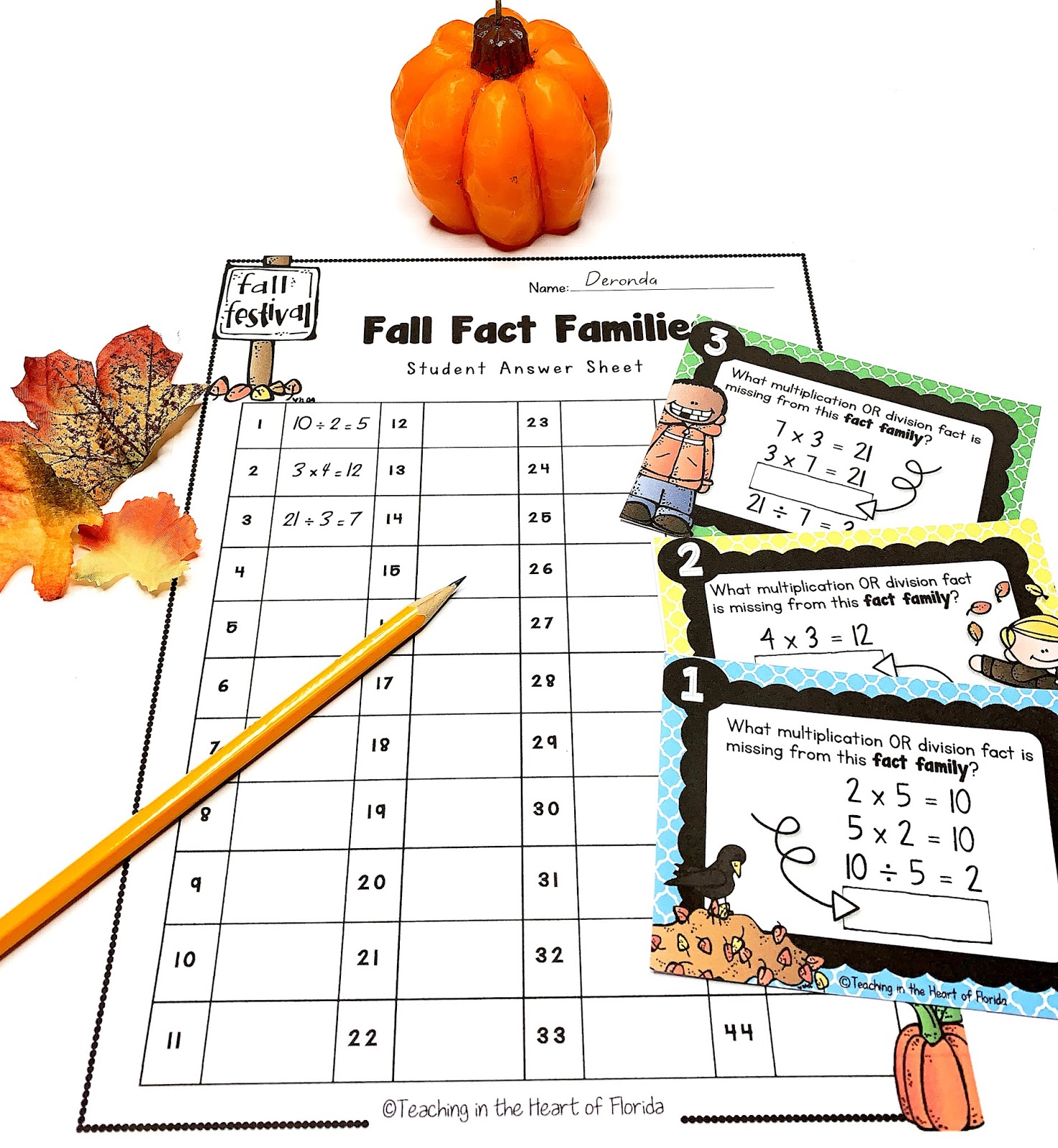 Engaging Fall Math Activities for 3rd Grade - Teaching in the Heart of ...