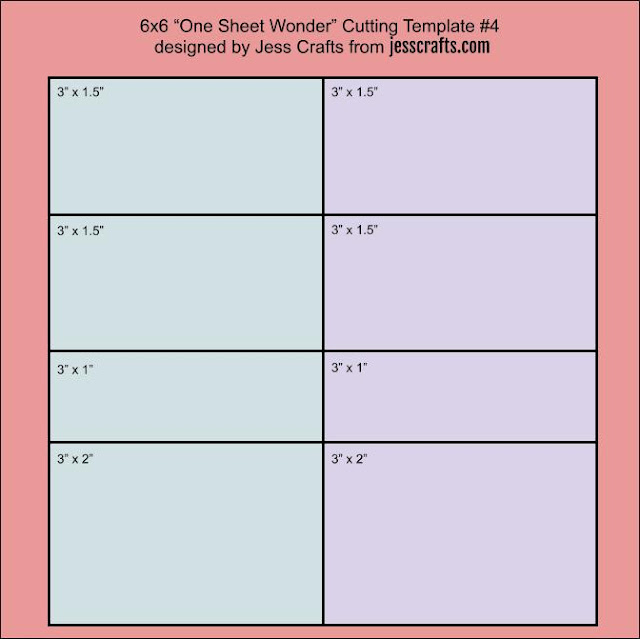 6x6 One Sheet Wonder Templates #3 and #4 - Jess Crafts
