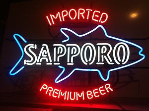 Wiki Neon Sign Blog: Sapporo FISH Premium Beer Club Bar Neon Sign 22" x ...