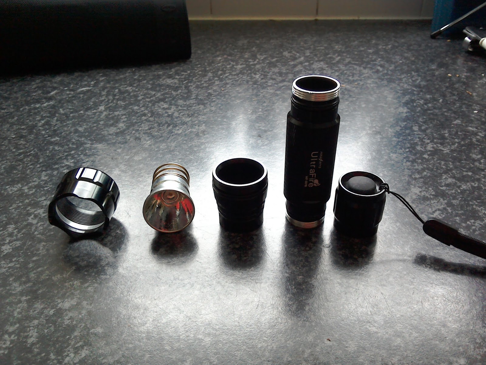 Mr. Aphoristic: Ultrafire WF-501B Red LED Flashlight Review