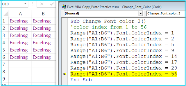 My Excel Journey: How to Change Font Color in Excel VBA