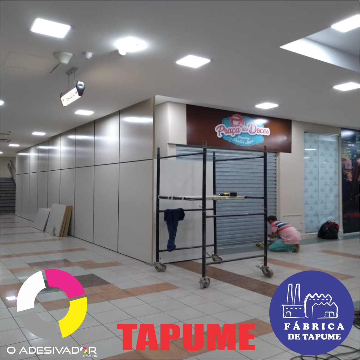 TAPUMES PARA LOJAS PARA OBRAS EM SHOPPINGS