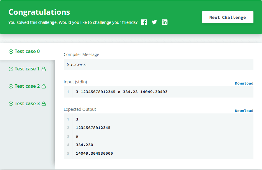 Basic Data Types in C++ - Hacker Rank Solutions - Sloth Coders