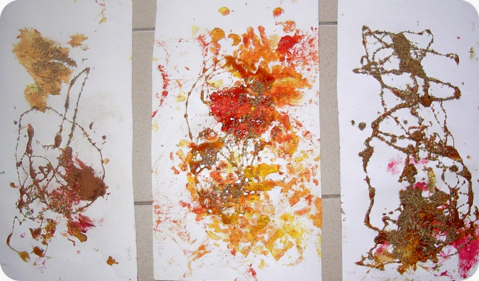 Mickaëlle Delamé: des peintures épicées: séances éveil en arts plastiques