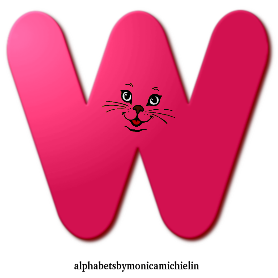 M. Michielin Alphabets: PINK CAT, KITTEN ALPHABET LETTER, NUMBER PNG ...