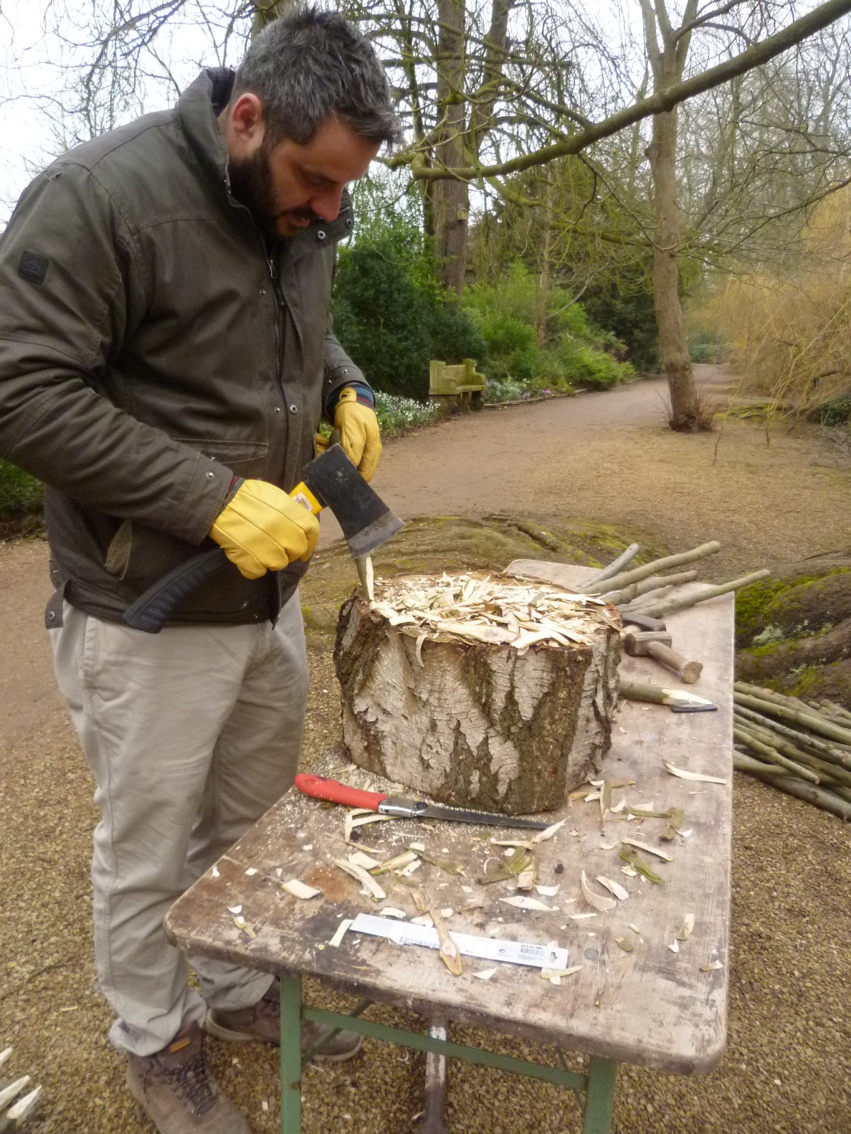 Worcester College Gardeners 2009-2018: Hazel Binders And Chestnut Stakes