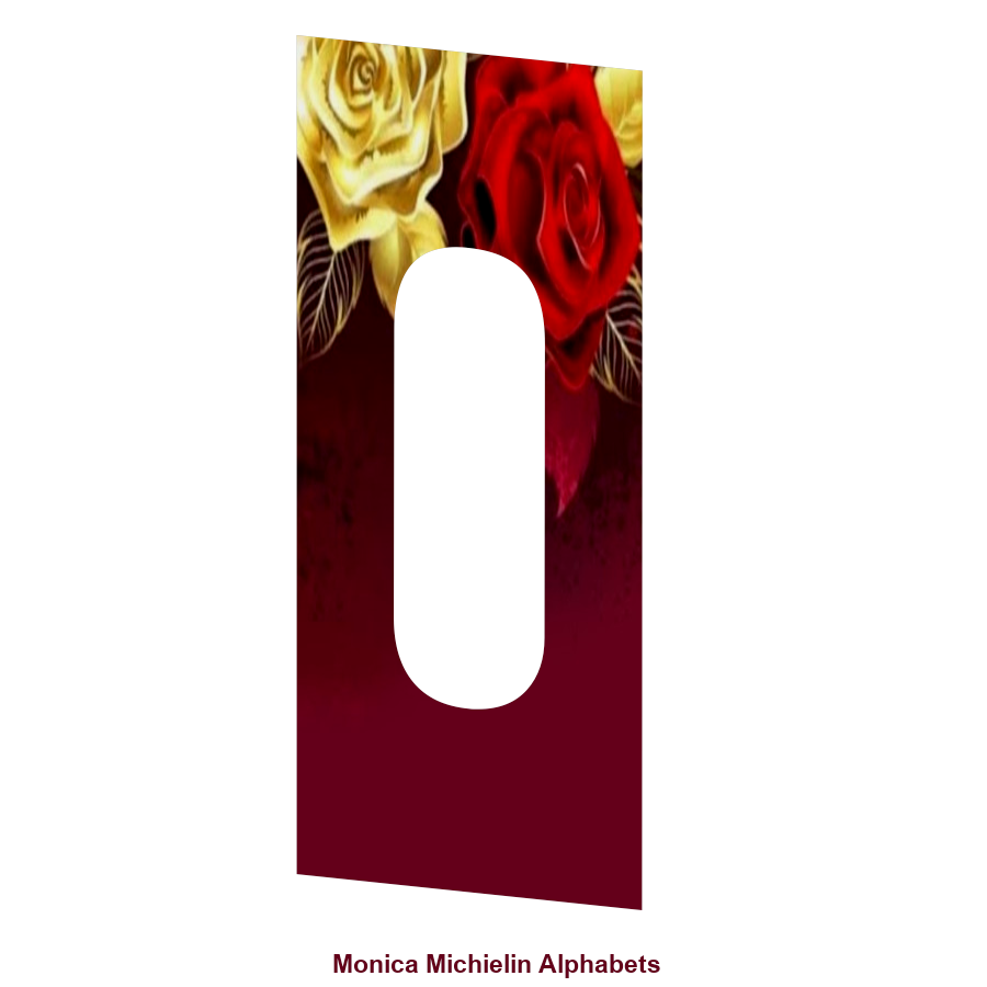 Monica Michielin Alphabets: GOLD RED FLOWER ALPHABET LETTER PNG, NUMBER ...
