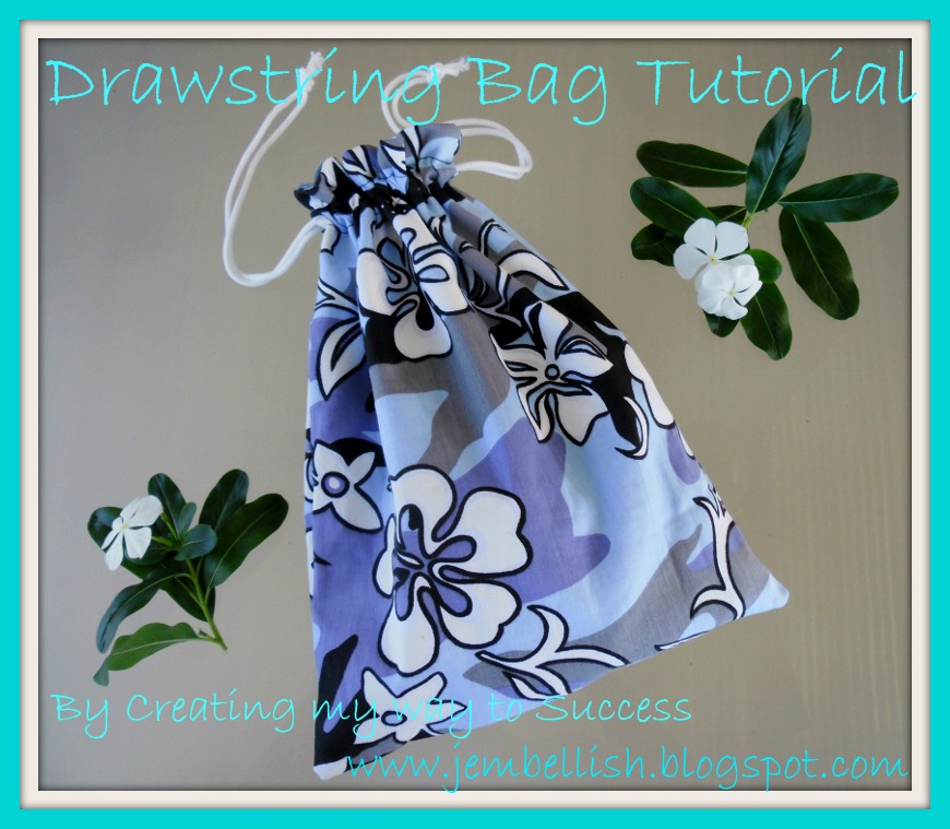Creating my way to Success: Drawstring Bag - a simple Tutorial